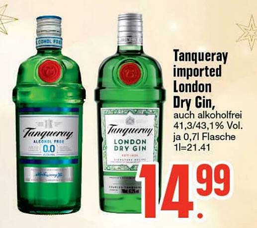 Tanqueray Imported London Dry Gin Angebot bei EDEKA - 1Prospekte.de