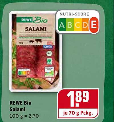 Rewe Bio Salami Angebot bei REWE Kaufpark - 1Prospekte.de