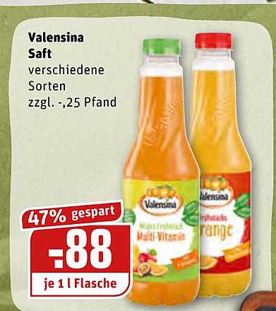 Valensina Saft Angebot bei REWE Kaufpark