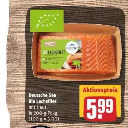 Deutsche See Bio Lachsfilet Angebot bei REWE - 1Prospekte.de