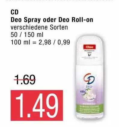 Cd Deo Spray Oder Deo Roll-on Angebot bei Marktkauf - 1Prospekte.de