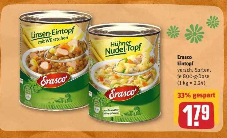 Erasco Eintopf Angebot bei REWE - 1Prospekte.de