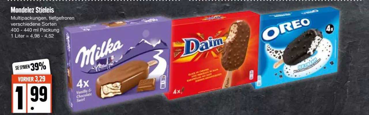 Mondelez Stieleis Multipackungen Tiefgefroren Verschiedene Sorten ...