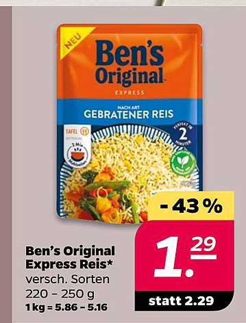 Ben's Original Express Reis Angebot bei Netto - 1Prospekte.de