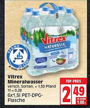 Vitrex Wasser Mit Geschmack Angebot bei Multi Markt