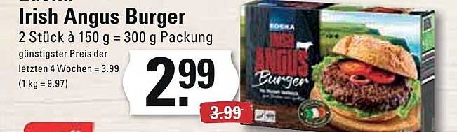 Irish Angus Burger Angebot bei Meyer's Frischemarkt - 1Prospekte.de