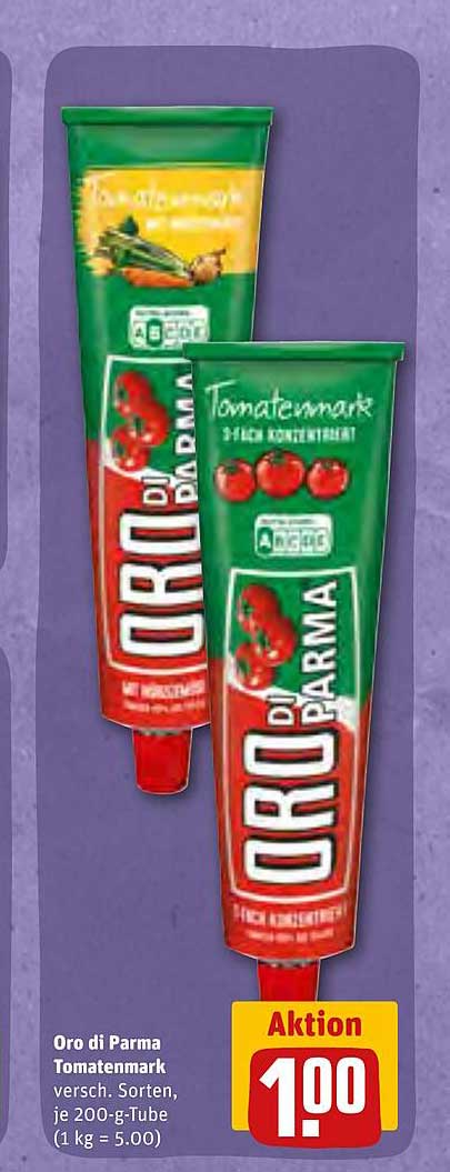 Oro Di Parma Tomatenmark Angebot bei REWE - 1Prospekte.de