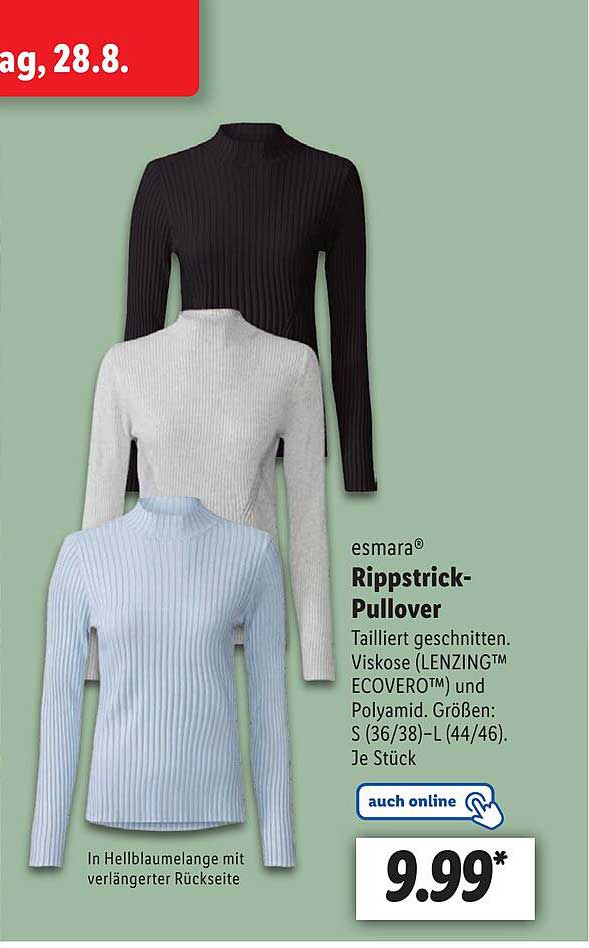 Esmara Rippstrick-pullover Angebot bei Lidl - 1Prospekte.de