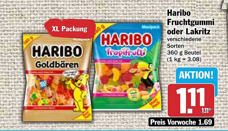 Haribo Fruchtgummi Oder Lakritz Angebot bei Hit - 1Prospekte.de