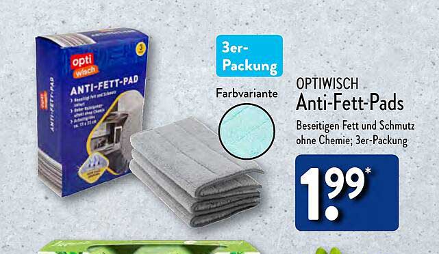 Optiwisch Anti-fett-pads Angebot bei ALDI Nord - 1Prospekte.de