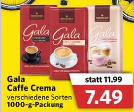 Gala Caffe Crema Angebot bei Combi Markt - 1Prospekte.de