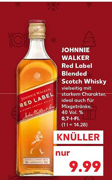 Johnnie Walker Red Label Blended Scotch Whisky Angebot bei Kaufland ...