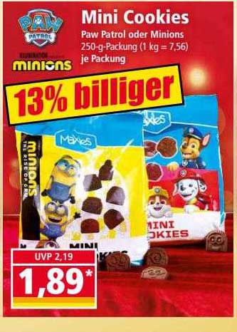 Mini Cookies Angebot bei NORMA - 1Prospekte.de