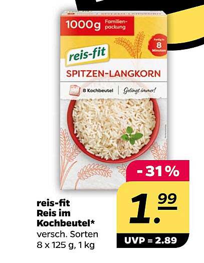 Reis-fit Reis Im Kochbeutel Angebot bei Netto - 1Prospekte.de