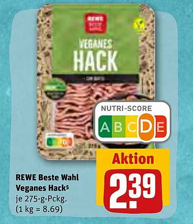 Rewe Beste Wahl Veganes Hack Angebot bei REWE - 1Prospekte.de
