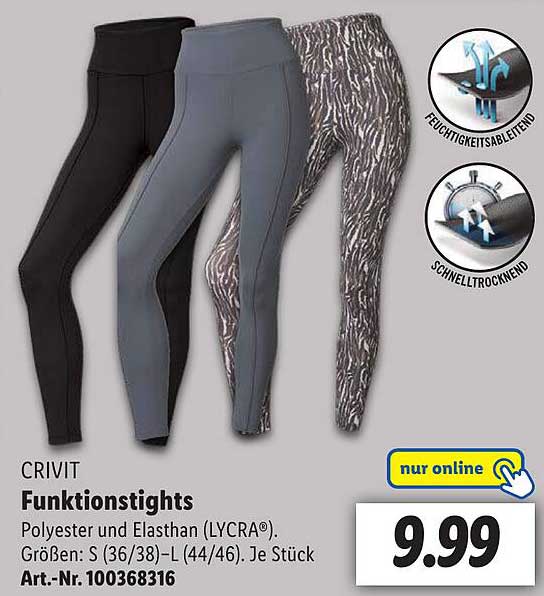 Crivit Funktionstights Angebot bei Lidl - 1Prospekte.de