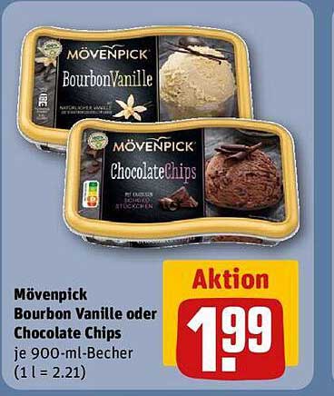Mövenpick Bourbon Vanille Oder Chocolate Chips Angebot bei REWE ...