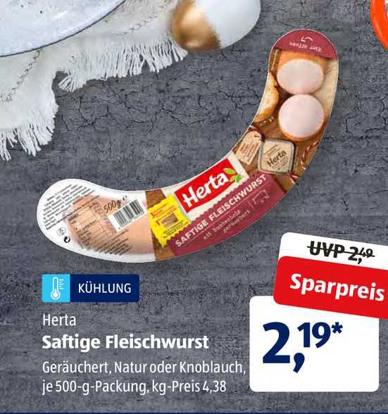 Herta Saftige Fleischwurst Angebot bei ALDI SÜD - 1Prospekte.de