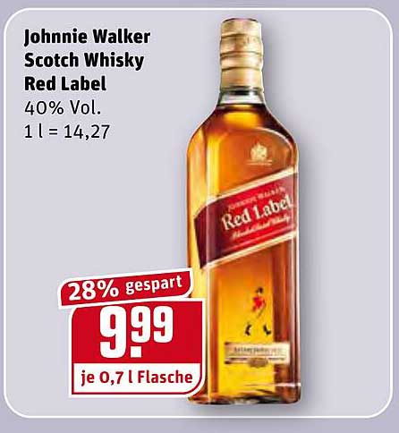 Johnnie Walker Scotch Whisky Red Label Angebot bei REWE - 1Prospekte.de