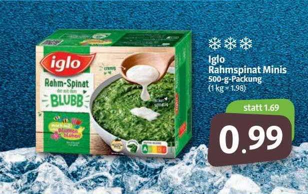 Iglo Rahmspinat Minis Angebot bei Nah&frisch - 1Prospekte.de