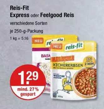 Reis-fit Express Oder Feelgood Reis Angebot bei V-Markt - 1Prospekte.de