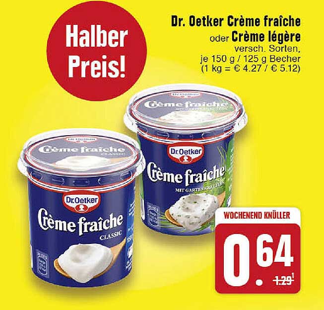 Dr. Oetker Crème Fraîche Oder Légère Angebot bei EDEKA - 1Prospekte.de