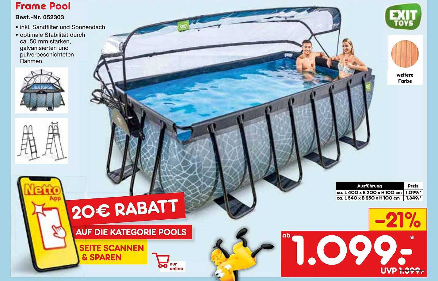 Exit Toys Frame Pool Angebot bei Netto Marken-Discount - 1Prospekte.de