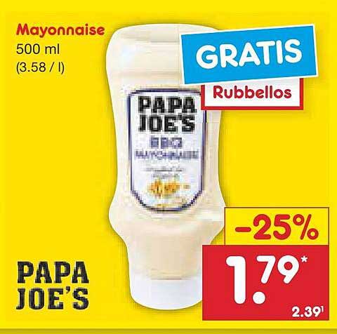 Papa Joe's Mayonnaise Angebot bei Netto Marken-Discount - 1Prospekte.de