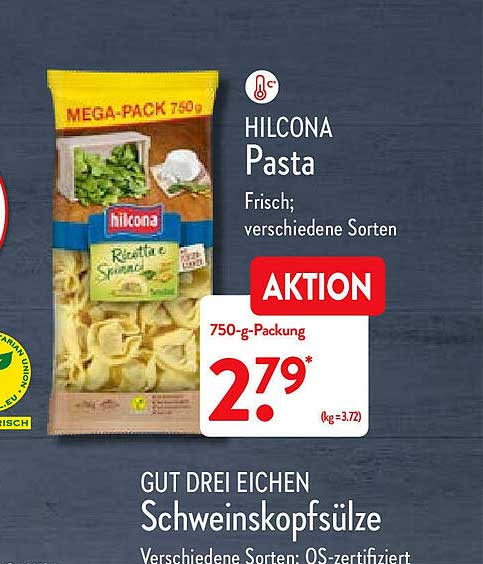 Hilcona Pasta Frisch Verschiedene Sorten Angebot bei ALDI Nord ...