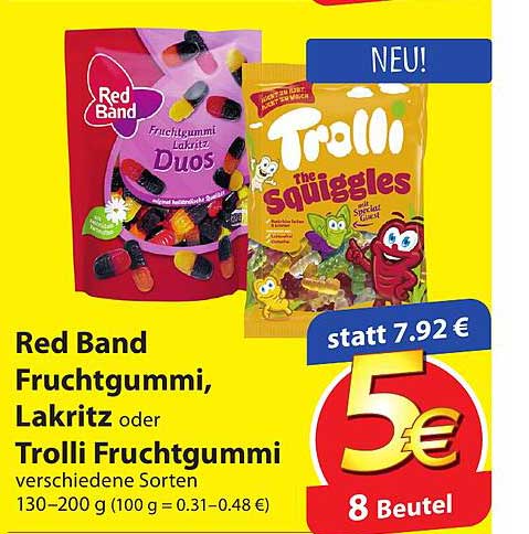 Red Band Fruchtgummi, Lakritz Oder Trolli Fruchtgummi Angebot bei Famila - 1Prospekte.de
