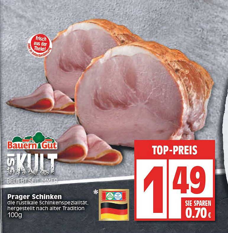 Bauern Gut Prager Schinken Angebot bei Edeka Frischemarkt - 1Prospekte.de