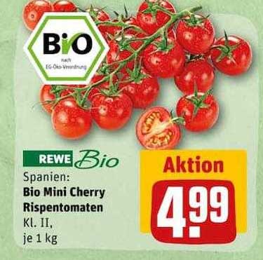 Bio Mini Cherry Rispentomaten Rewe Bio Angebot bei REWE - 1Prospekte.de