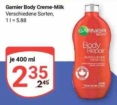 Garnier Body Creme-milk Angebot bei Globus - 1Prospekte.de