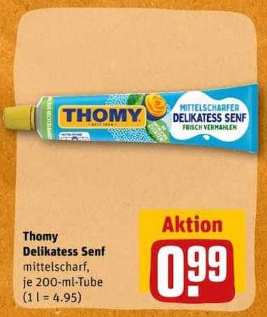 Thomy Delikatess Senf Angebot bei REWE - 1Prospekte.de