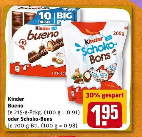 Kinder Bueno Oder Schoko-bons Angebot bei REWE - 1Prospekte.de