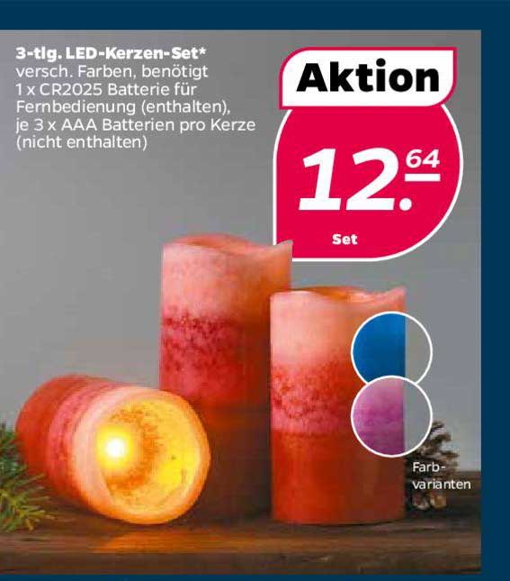 3 Tlg. Led Karzen Set Angebot bei Netto - 1Prospekte.de