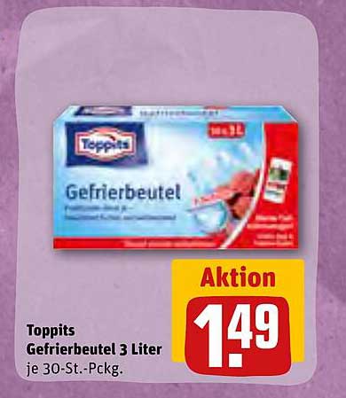 Toppits Gefrierbeutel 3 Liter Angebot bei REWE Kaufpark - 1Prospekte.de