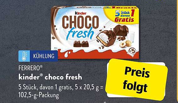 Ferrero Kinder Choco Fresh Angebot bei ALDI SÜD - 1Prospekte.de