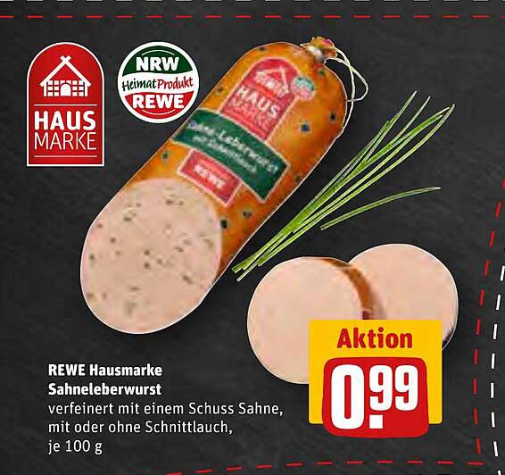 Rewe Hausmarke Sahneleberwurst Angebot bei REWE - 1Prospekte.de