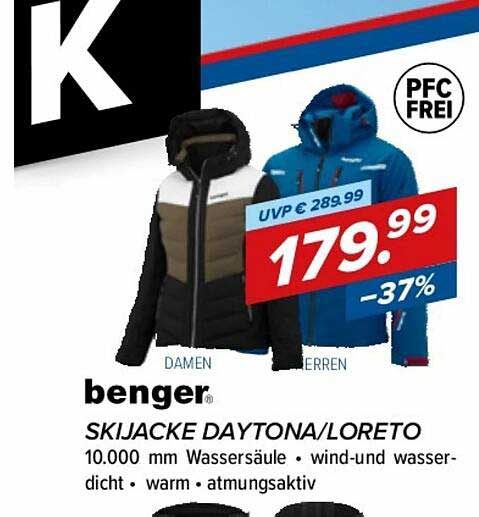 Benger Skijacke Daytona Loreto Angebot bei Hervis