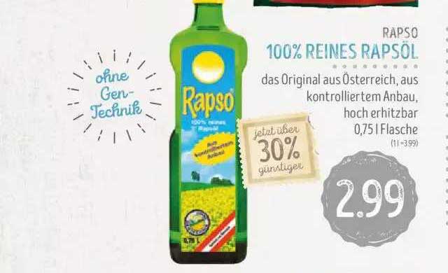 Rapso 100% Reines Rapsöl Angebot bei Edeka Struve - 1Prospekte.de