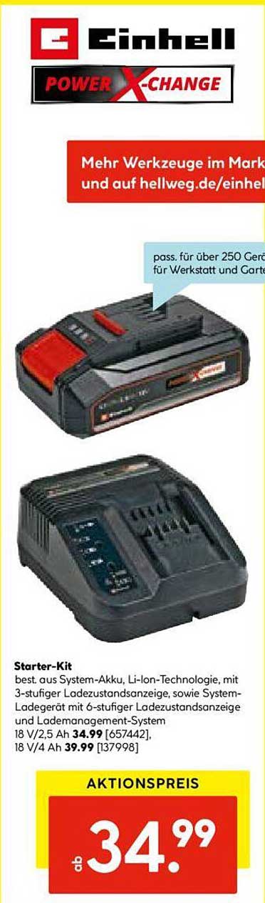 Einhell Starter-kit Angebot bei Hellweg - 1Prospekte.de