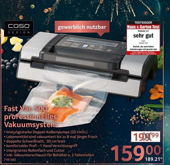 Caso Fast Vac 500 Professionelles Vakuumsystem Angebot bei Selgros ...