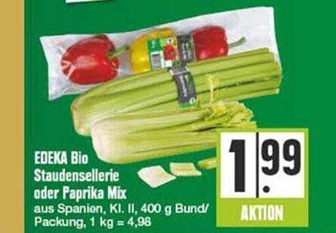 Edeka Bio Staudensellerie Oder Paprika Mix Angebot bei EDEKA ...