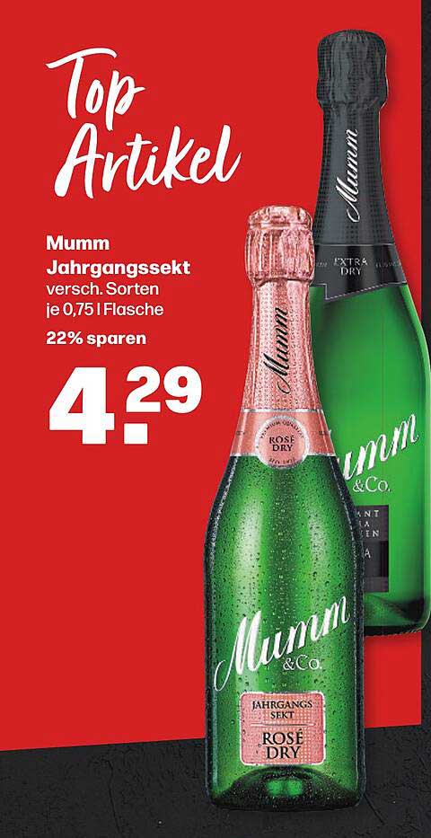 Mumm Jahrgangssekt Angebot bei Handelshof - 1Prospekte.de