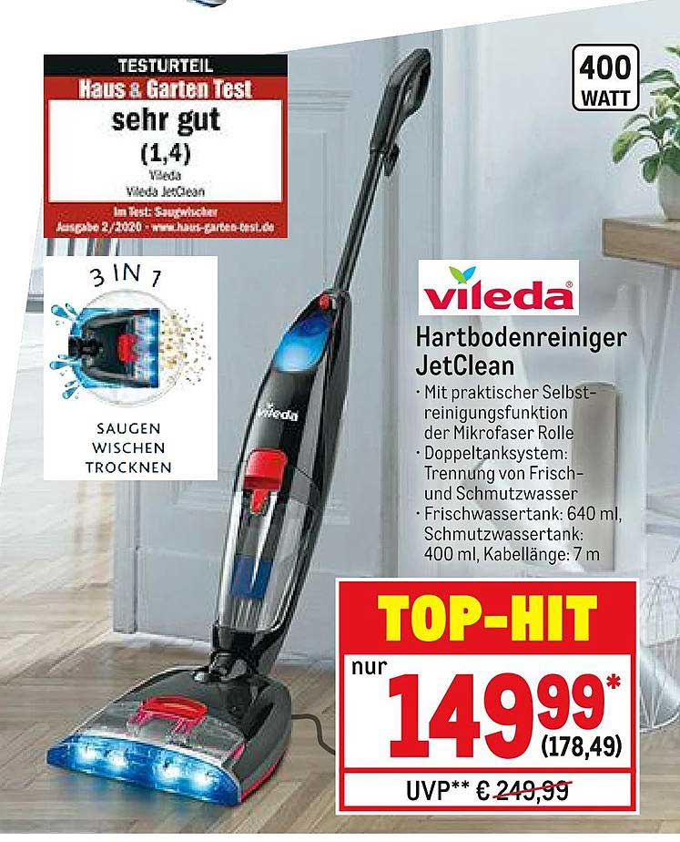 Vileda Hartbodenreiniger Jetclean Angebot bei METRO - 1Prospekte.de