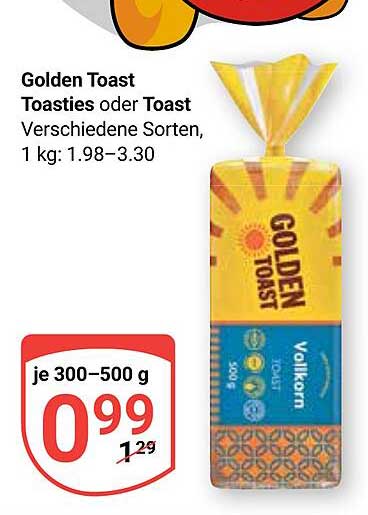 Golden Toast Toasties Oder Toast Angebot bei Globus - 1Prospekte.de
