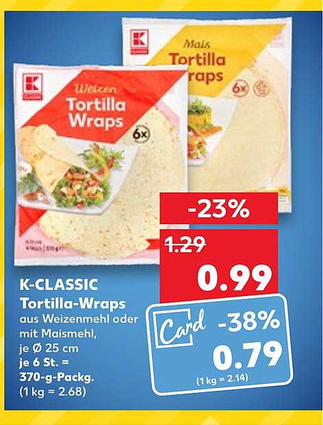 K-classic Tortilla-wraps Angebot bei Kaufland - 1Prospekte.de