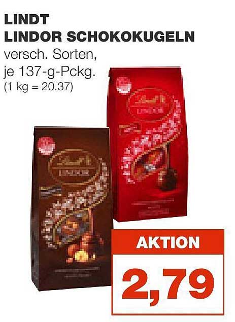 Lindt Lindor Schokokugeln Angebot bei Real - 1Prospekte.de Lindt Lindor Schokokugeln Angebot bei Real - 1Prospekte.de