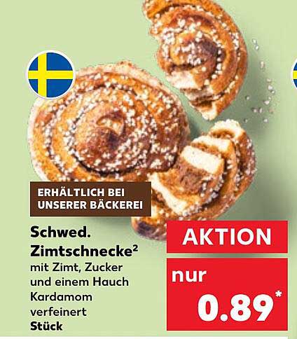 Schwed. Zimtschnecke Angebot bei Kaufland - 1Prospekte.de